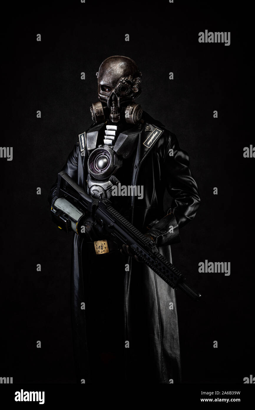 Post apocalyptic cyborg warrior Stock Photo - Alamy