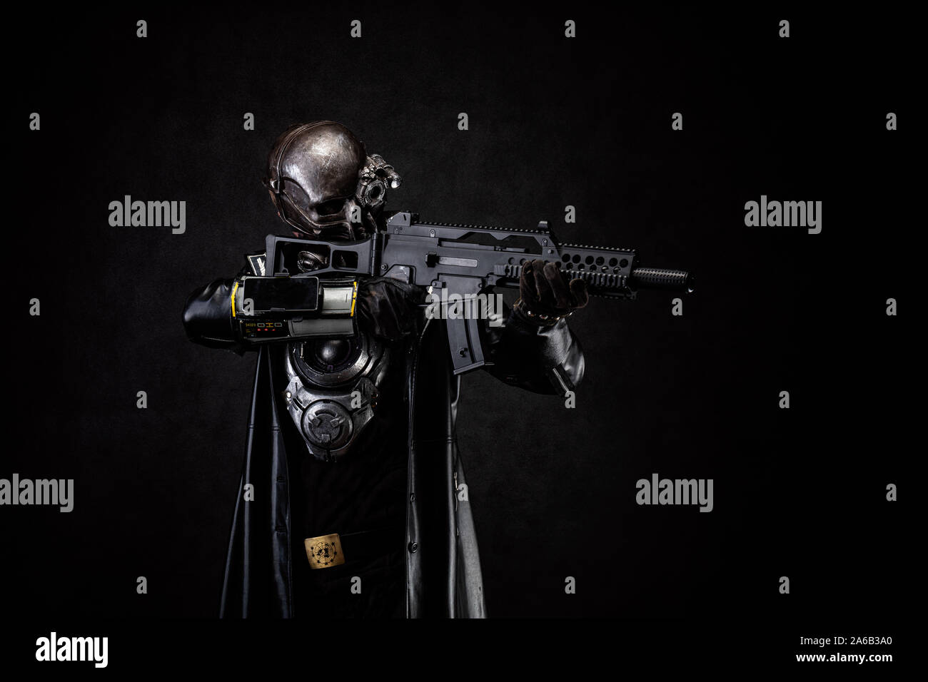 Post apocalyptic cyborg warrior Stock Photo - Alamy