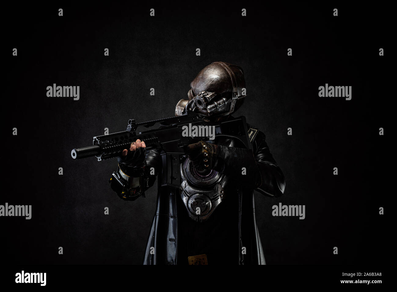 Post apocalyptic cyborg warrior Stock Photo - Alamy