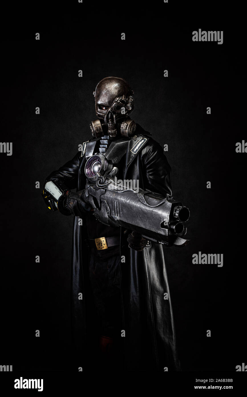 Post apocalyptic cyborg warrior Stock Photo - Alamy