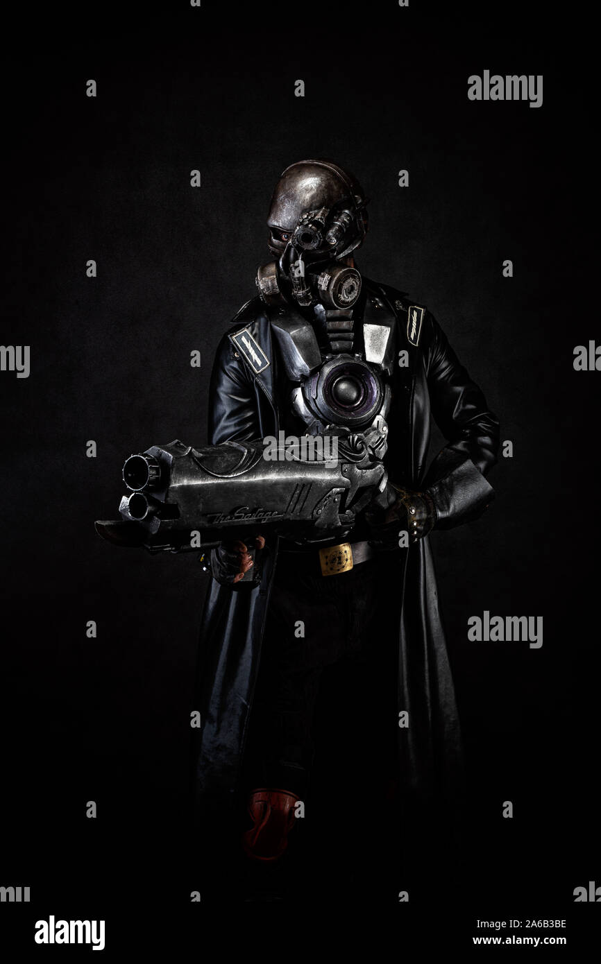 Post apocalyptic cyborg warrior Stock Photo - Alamy