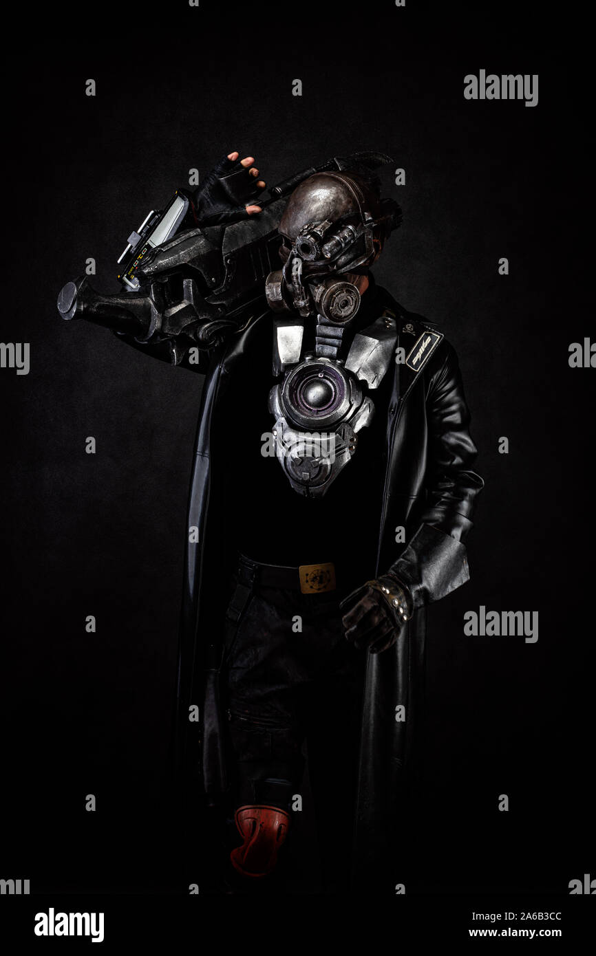 Post apocalyptic cyborg warrior Stock Photo - Alamy