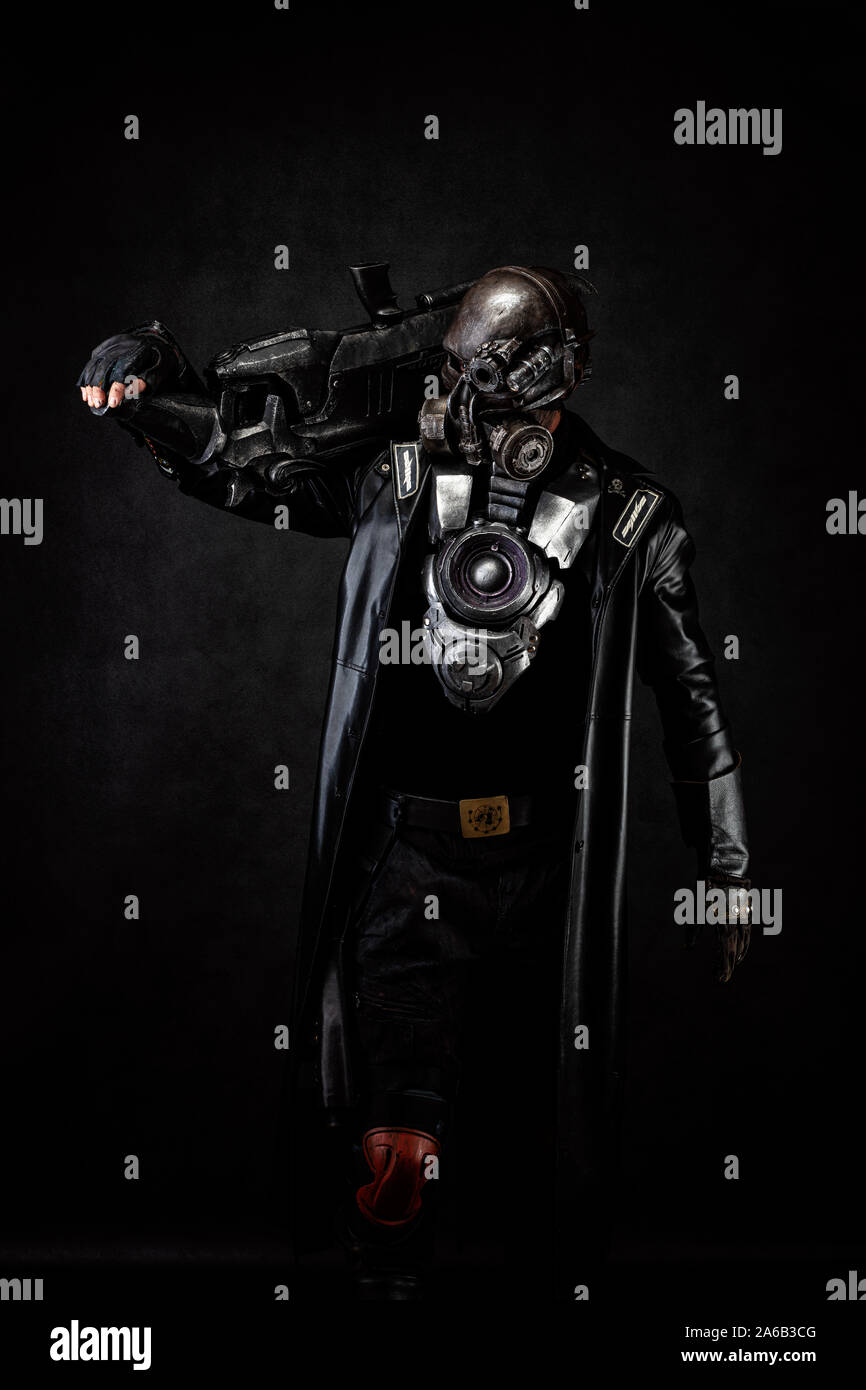 Post apocalyptic cyborg warrior Stock Photo - Alamy
