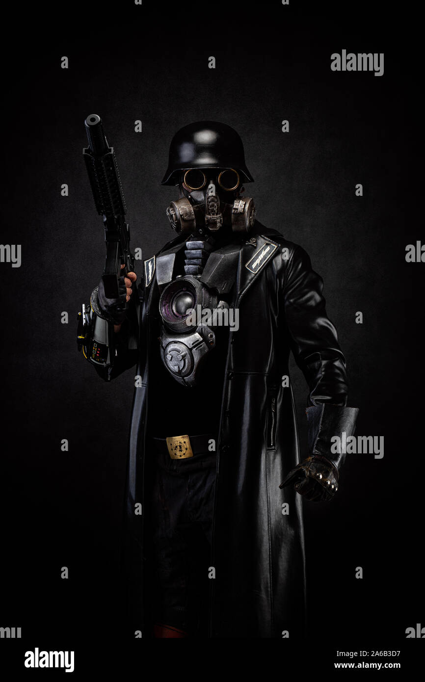 Post apocalyptic cyborg warrior Stock Photo - Alamy