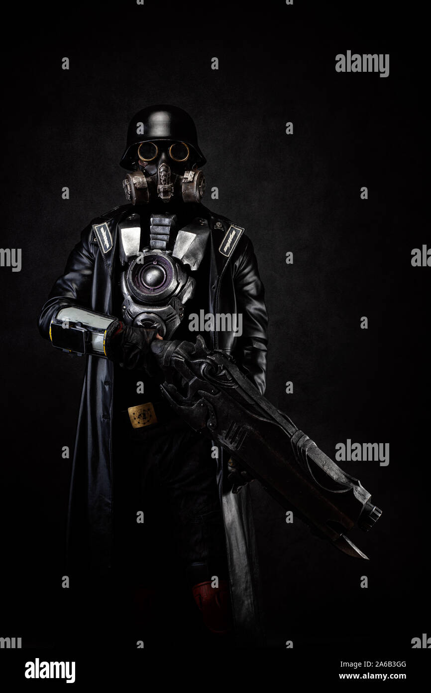 Post apocalyptic cyborg warrior Stock Photo - Alamy