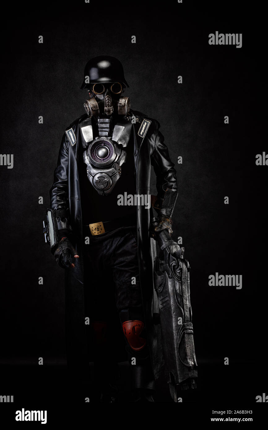 Post apocalyptic cyborg warrior Stock Photo - Alamy