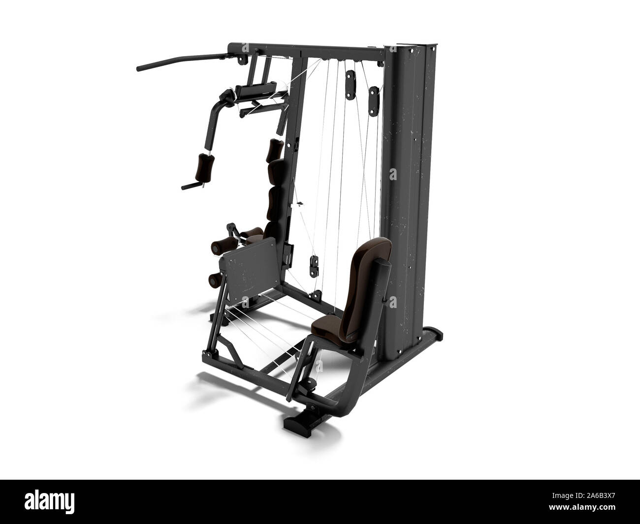 Modern sports simulator for strength training arms and legs 3d render ...