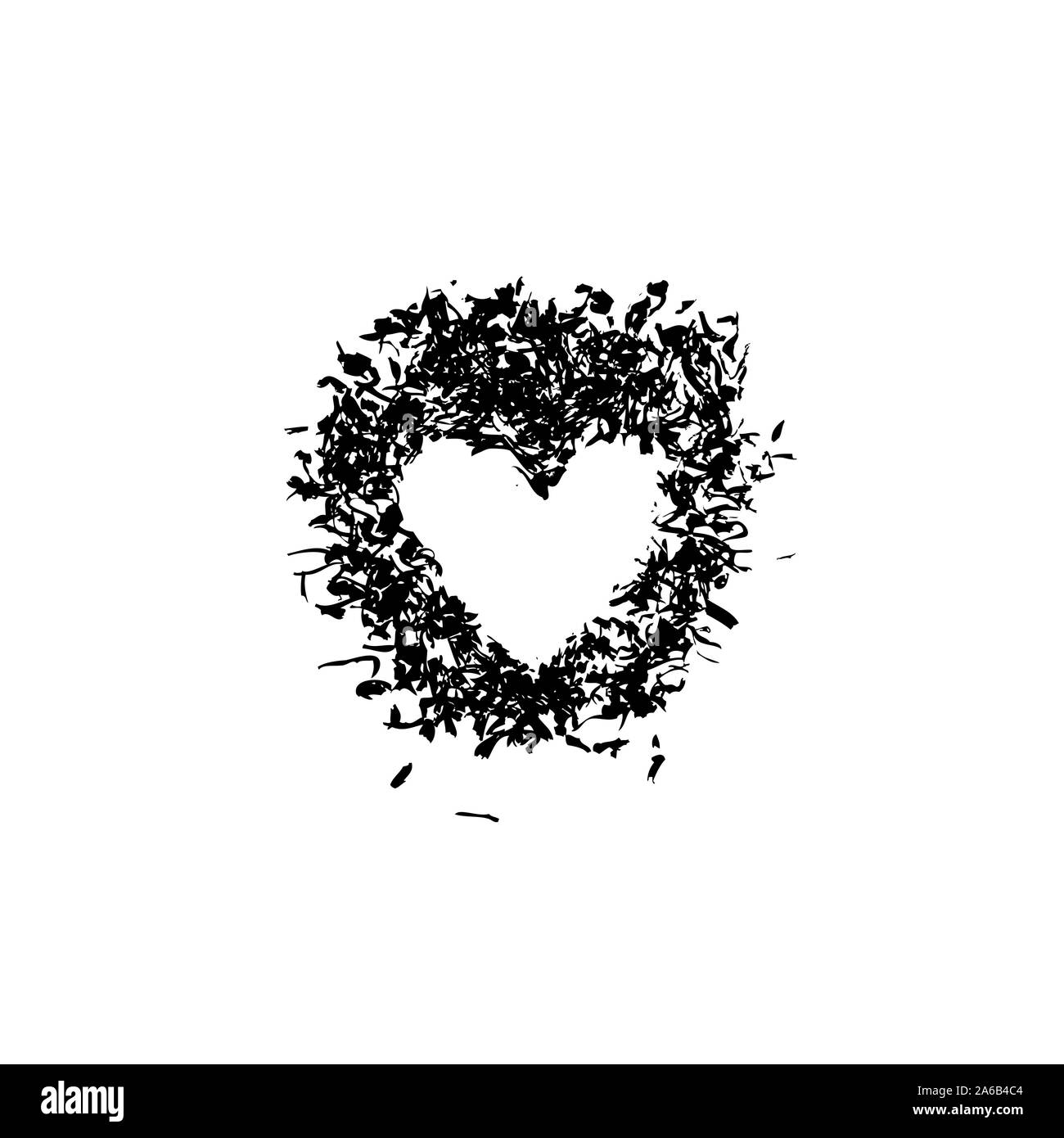 Paint Splatter Heart Stencil