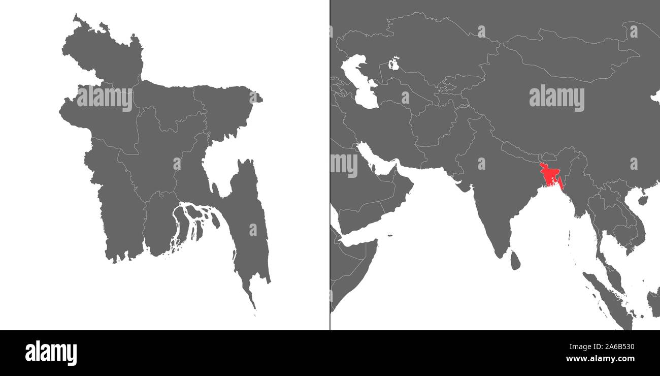 Bangladesh location in asia map