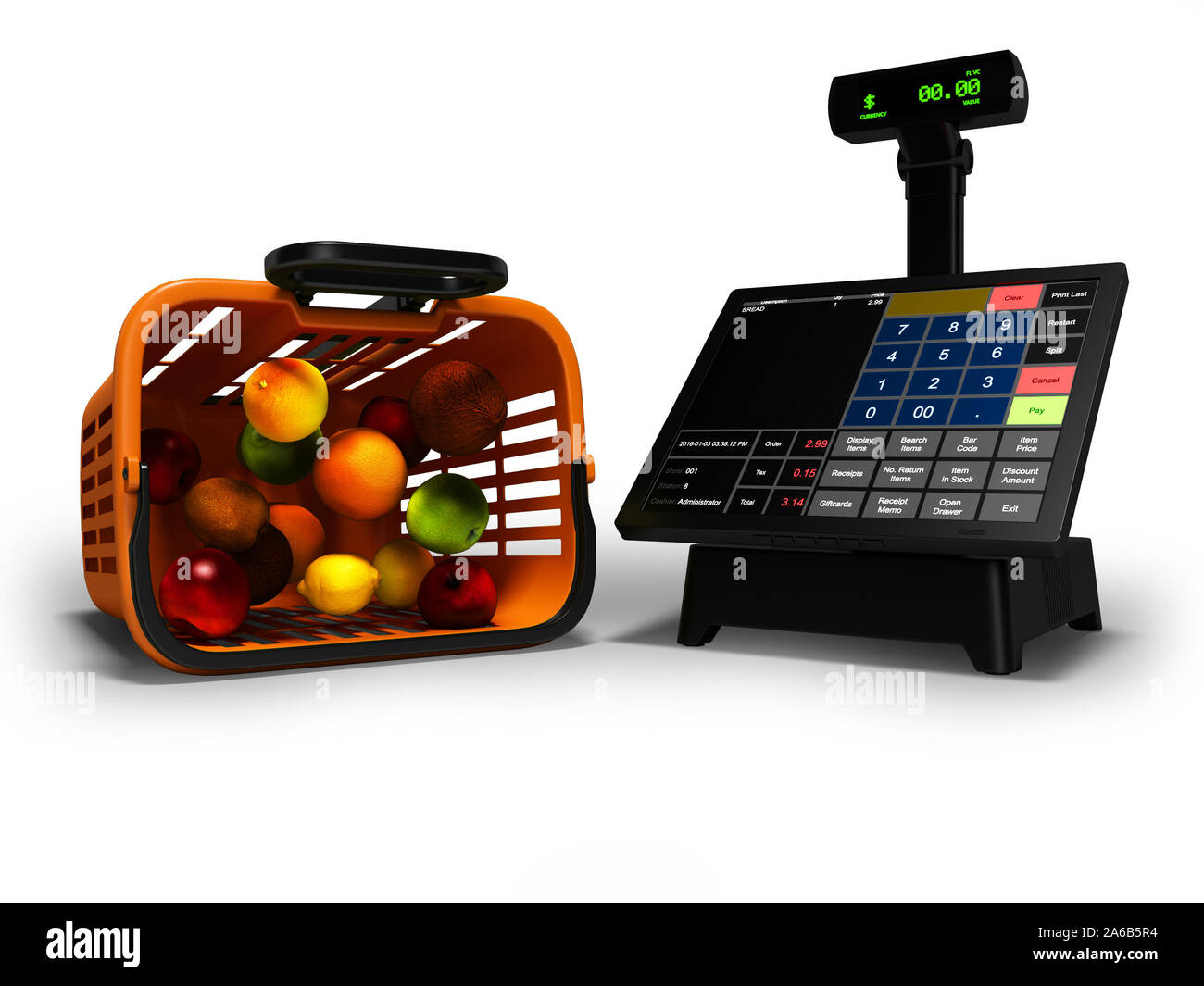 Vintage scale in store Cut Out Stock Images & Pictures - Alamy