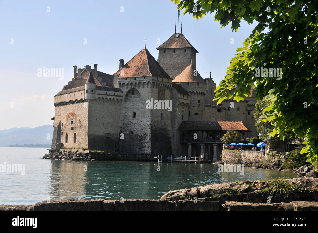 Around Switzerland - Chillon Castle - Lake Geneva Stock Photo - Alamy