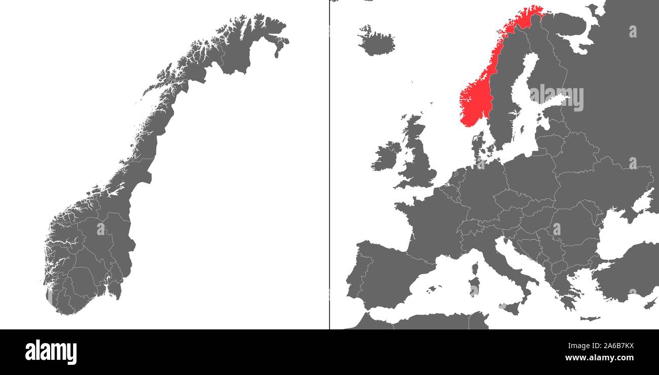 Map norway location on Stock Vector Images - Alamy