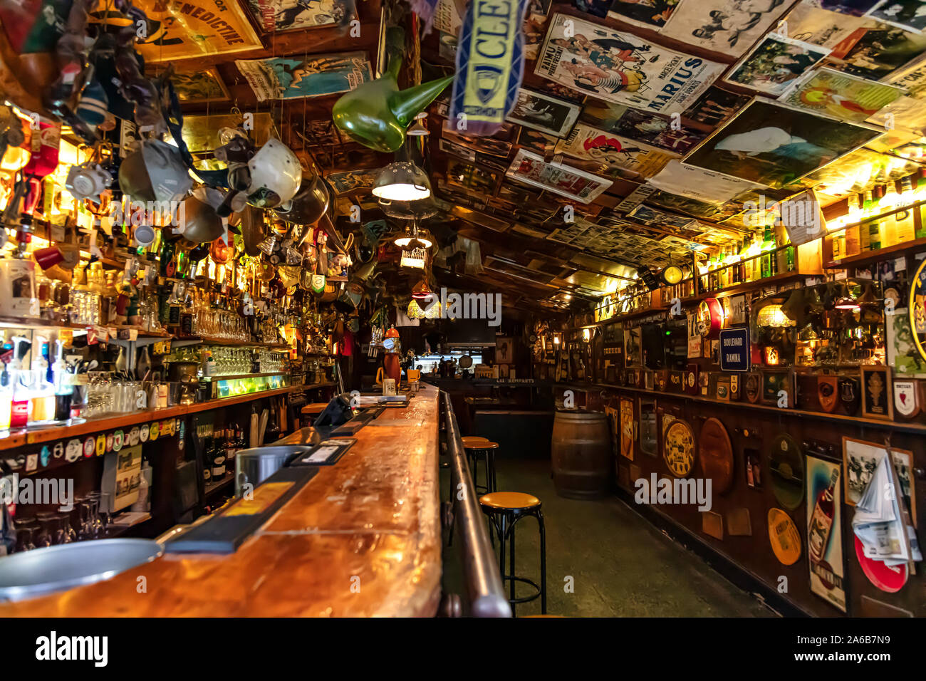 Old french cafe interior hi-res stock photography and images - Alamy