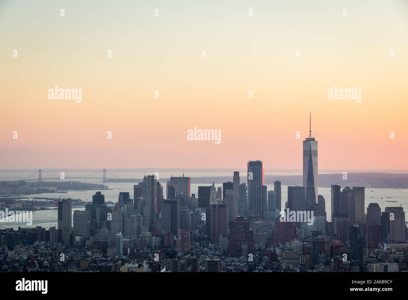 Beautiful sunset view lower manhattan hi-res stock photography and ...