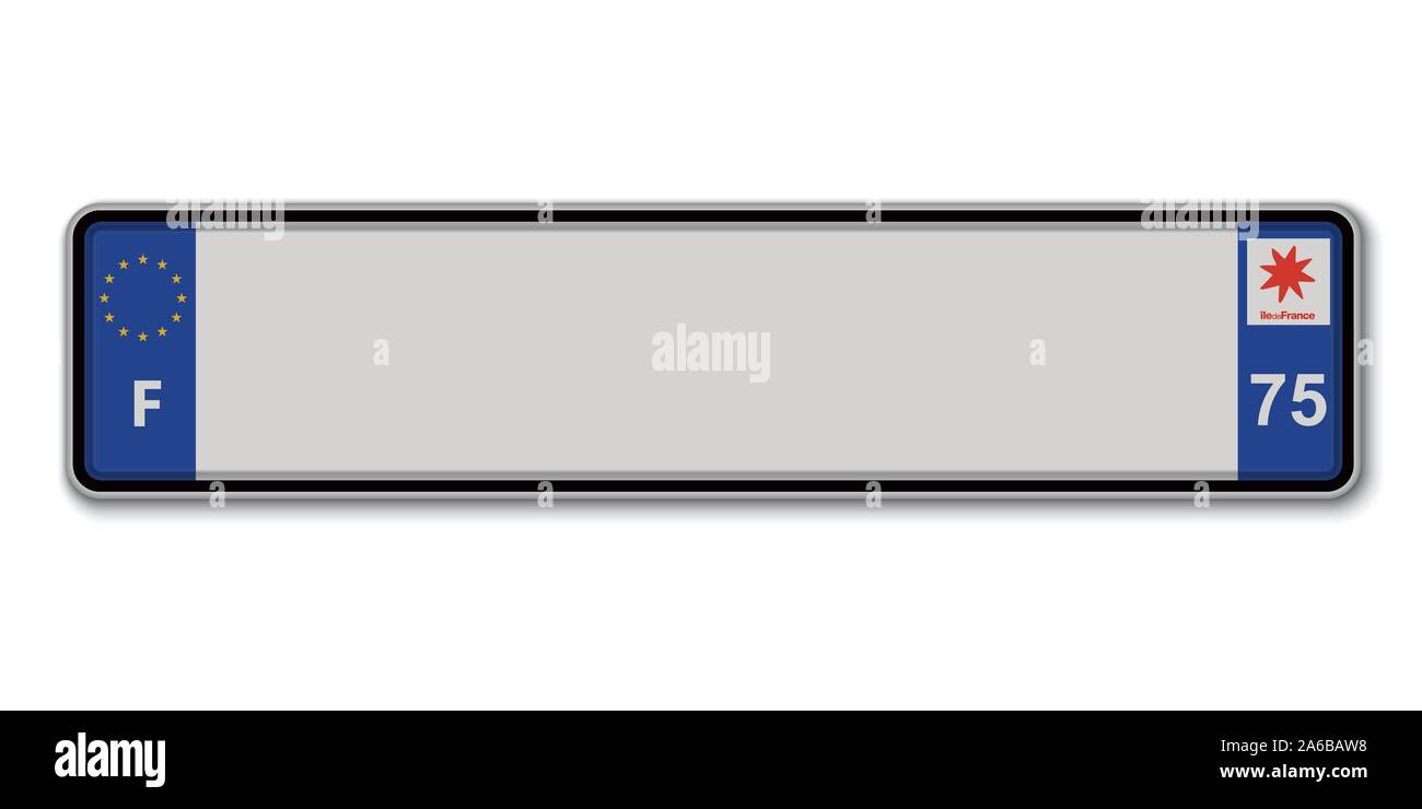 Car number plate. Vehicle registration license of France Stock Vector ...