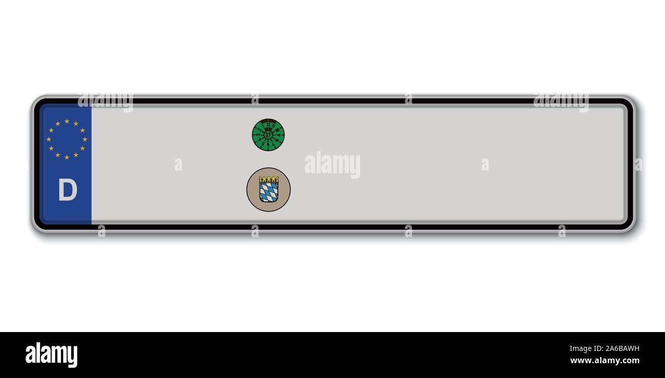 German car registration license plate Stock Vector Images - Alamy