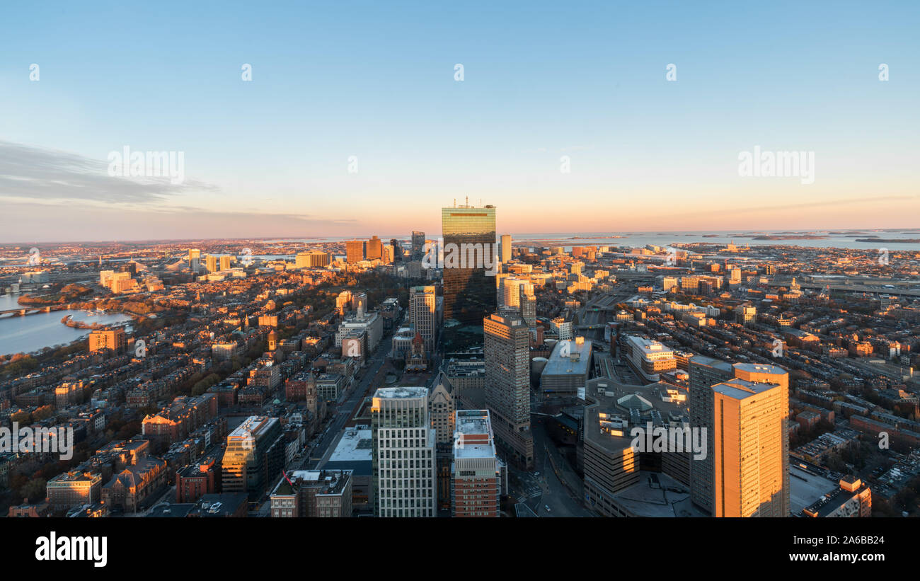 View skyline boston dusk hi-res stock photography and images - Alamy