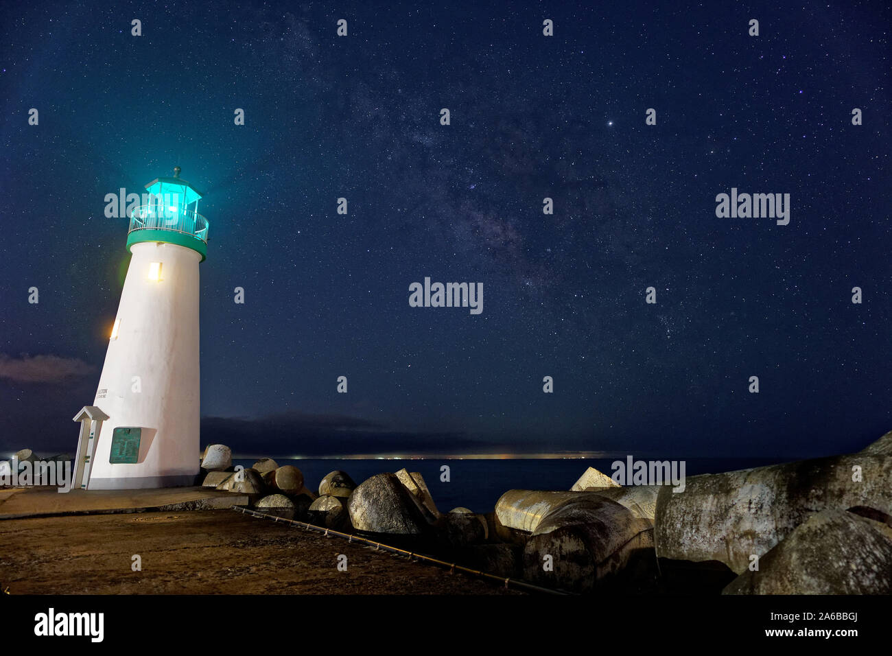 Walton Lighthouse under the Milky Way Stock Photo - Alamy