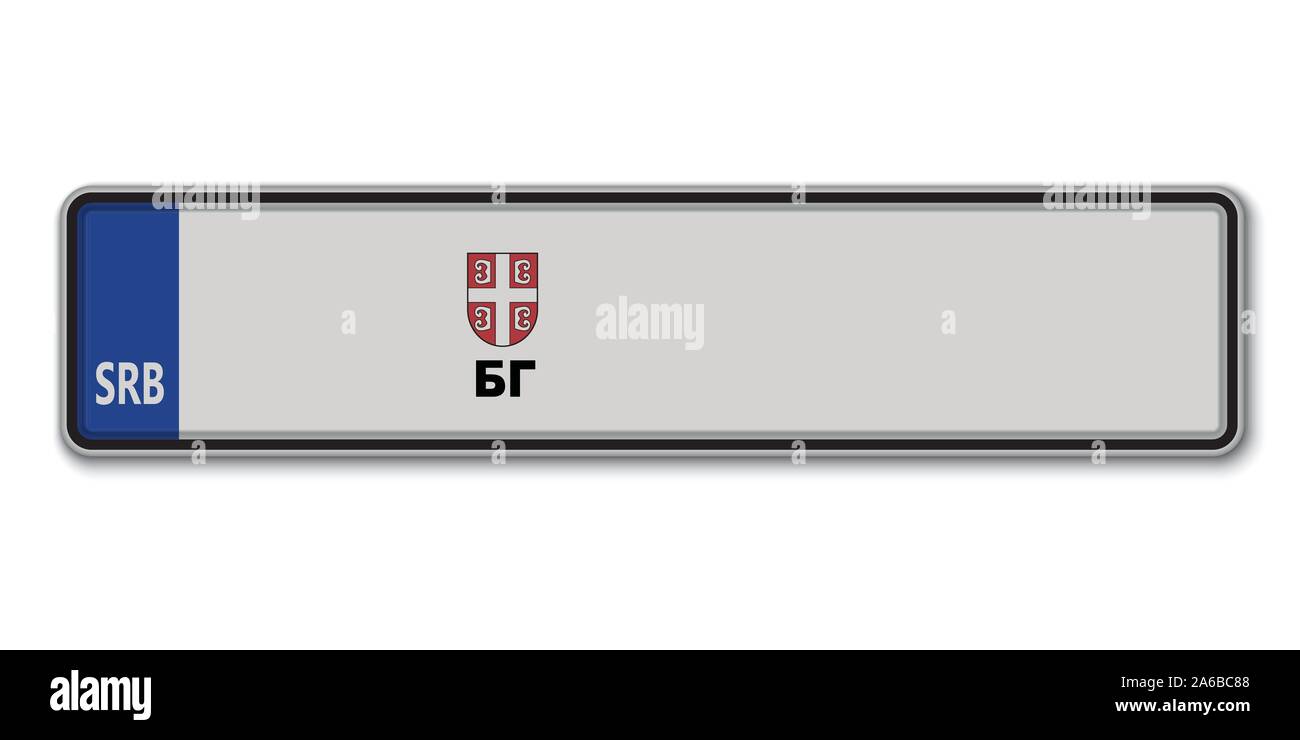 Serbian number plate hi-res stock photography and images - Alamy