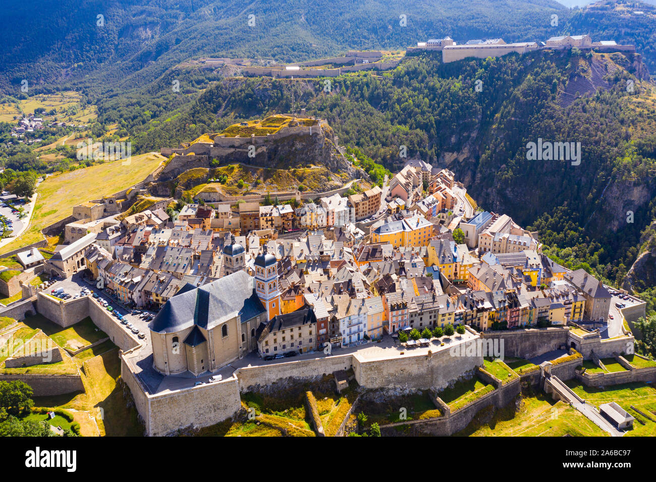 Aerial view on the city Briancon. France Stock Photo - Alamy
