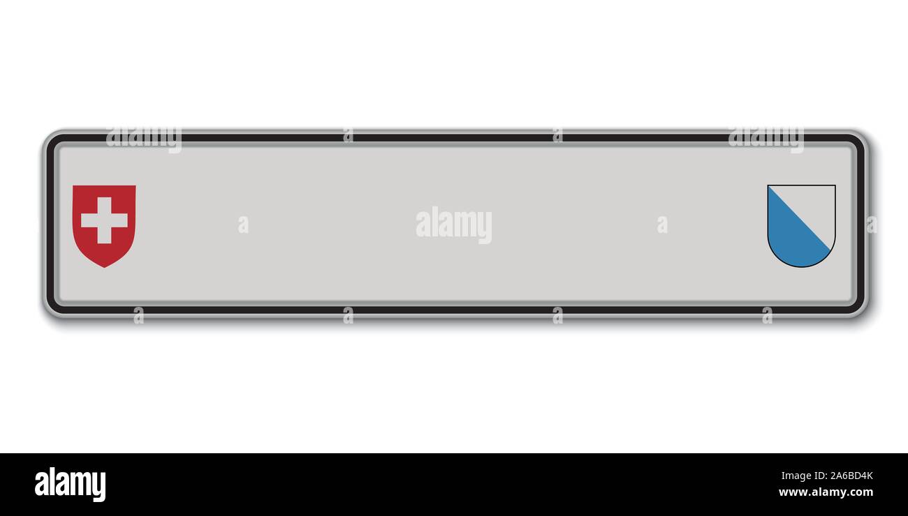 Car number plate. Vehicle registration license of Switzerland Stock ...
