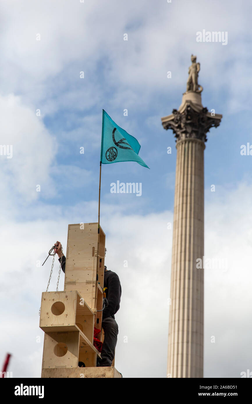 London, 10th October 2019, Extinction Rebellion demonstration and ...