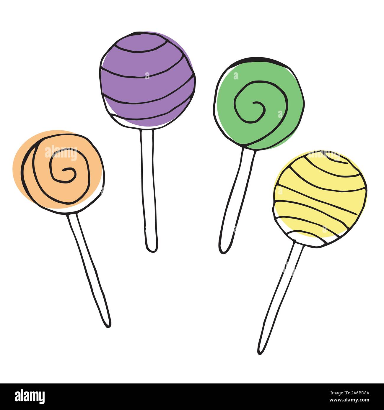 Cute doodle candy vector Stock Vector Images - Alamy