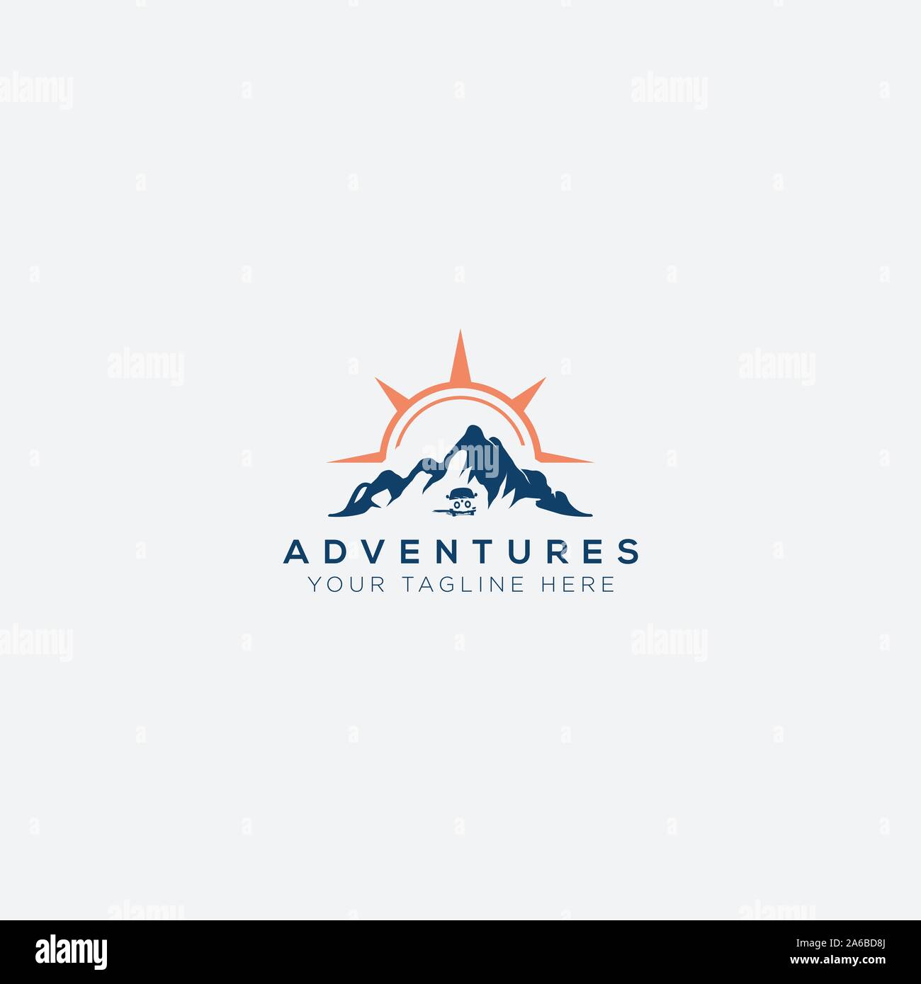 vans adventure mountain and compass sun logo Stock Vector Image & Art ...