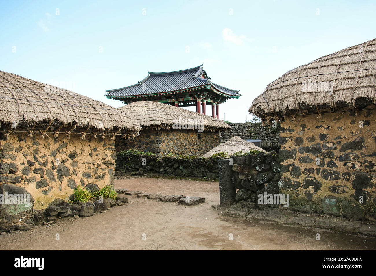 Seongeup Folk Village, Korean old traditional town in Jeju Island ...