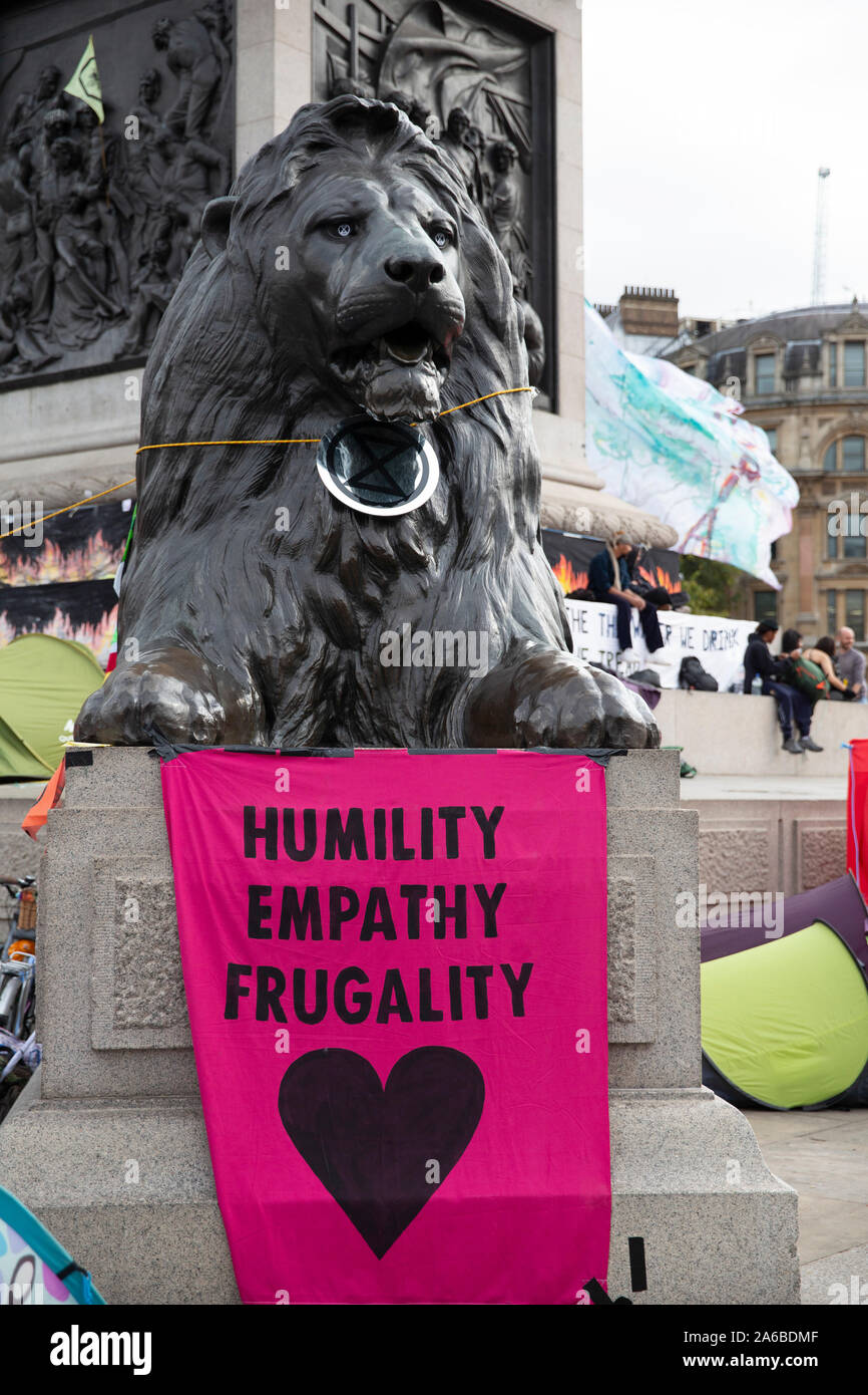 London, 10th October 2019, Extinction Rebellion demonstration and ...