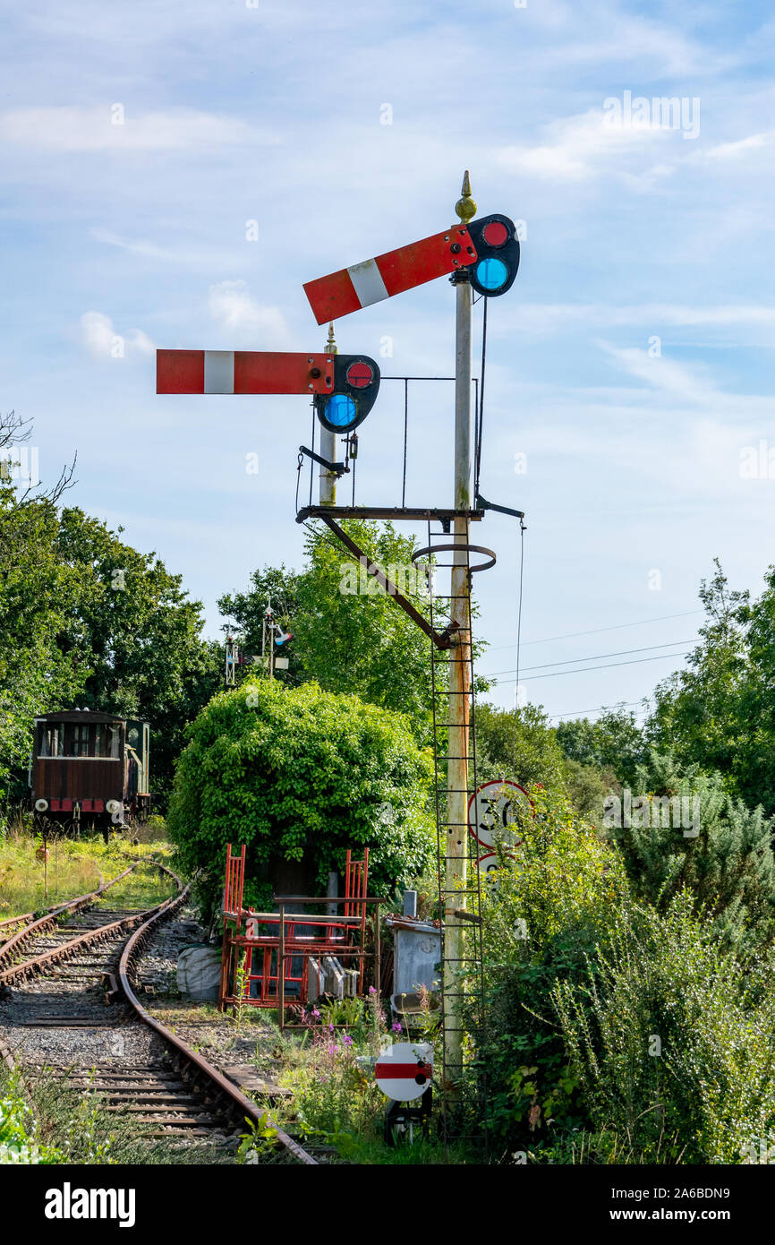 Signage at Bere Ferrers train station, Plmouth, Devon, UK Stock Photo ...