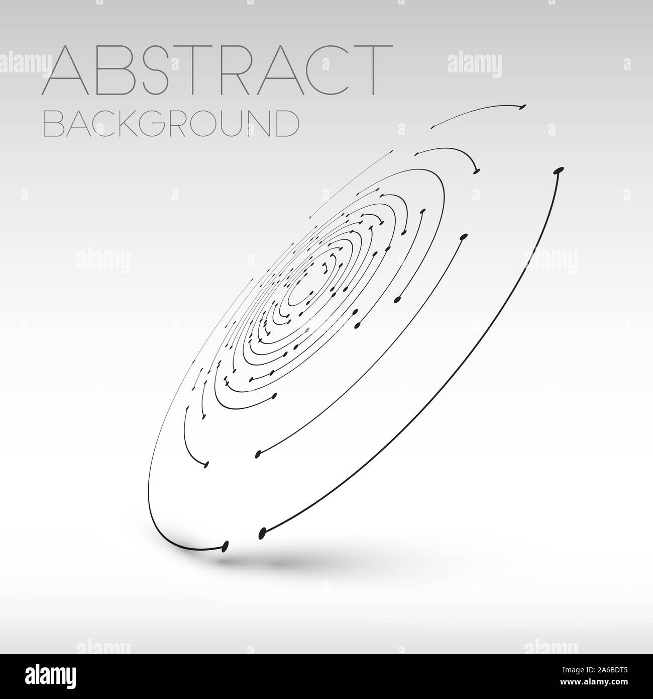 Abstract technical shape - 3D circles with dots and shadow - abstract ...