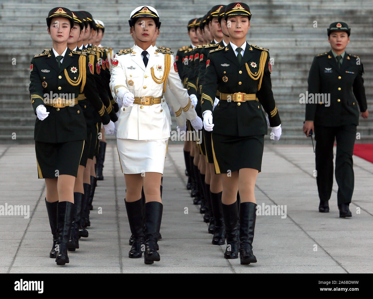 Beijing, China. 25th Oct, 2019. Chinese soldiers prepare to perform ...
