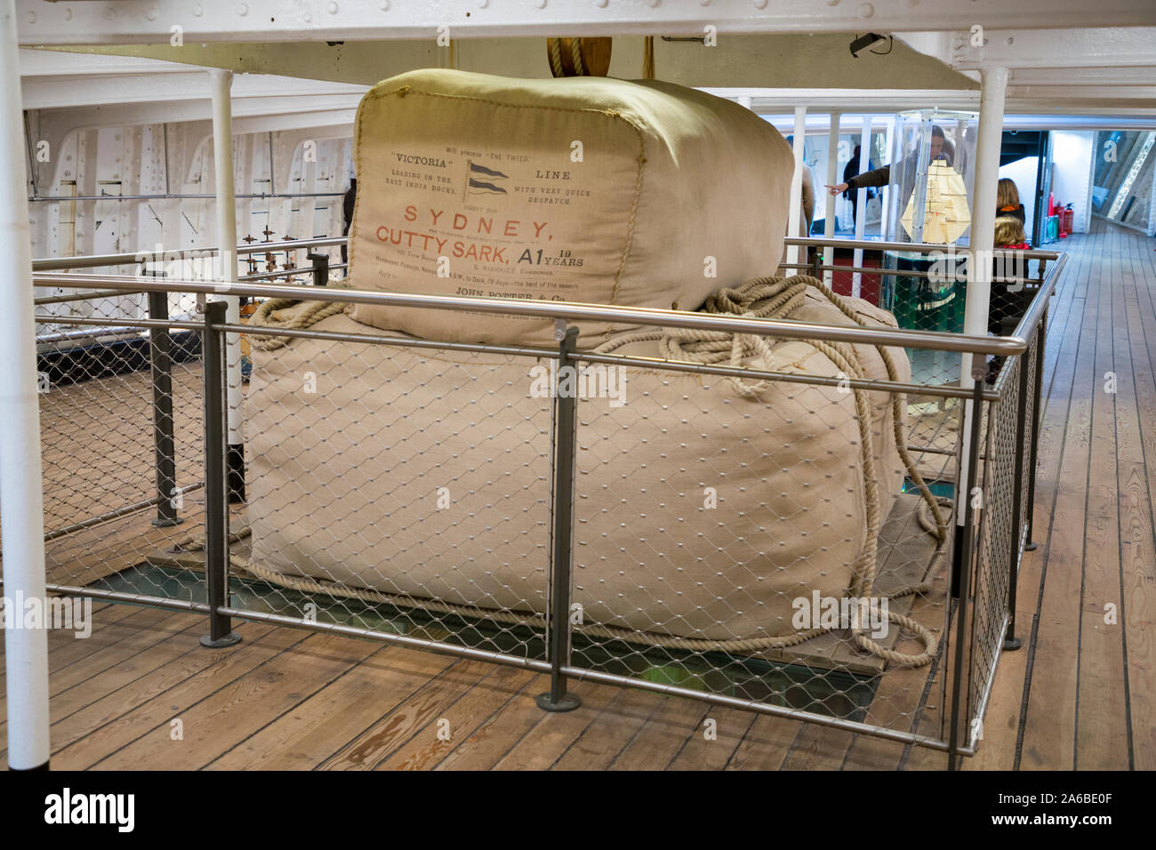 Recreation of bales / bale of Australian wool labelled from Sydney ...