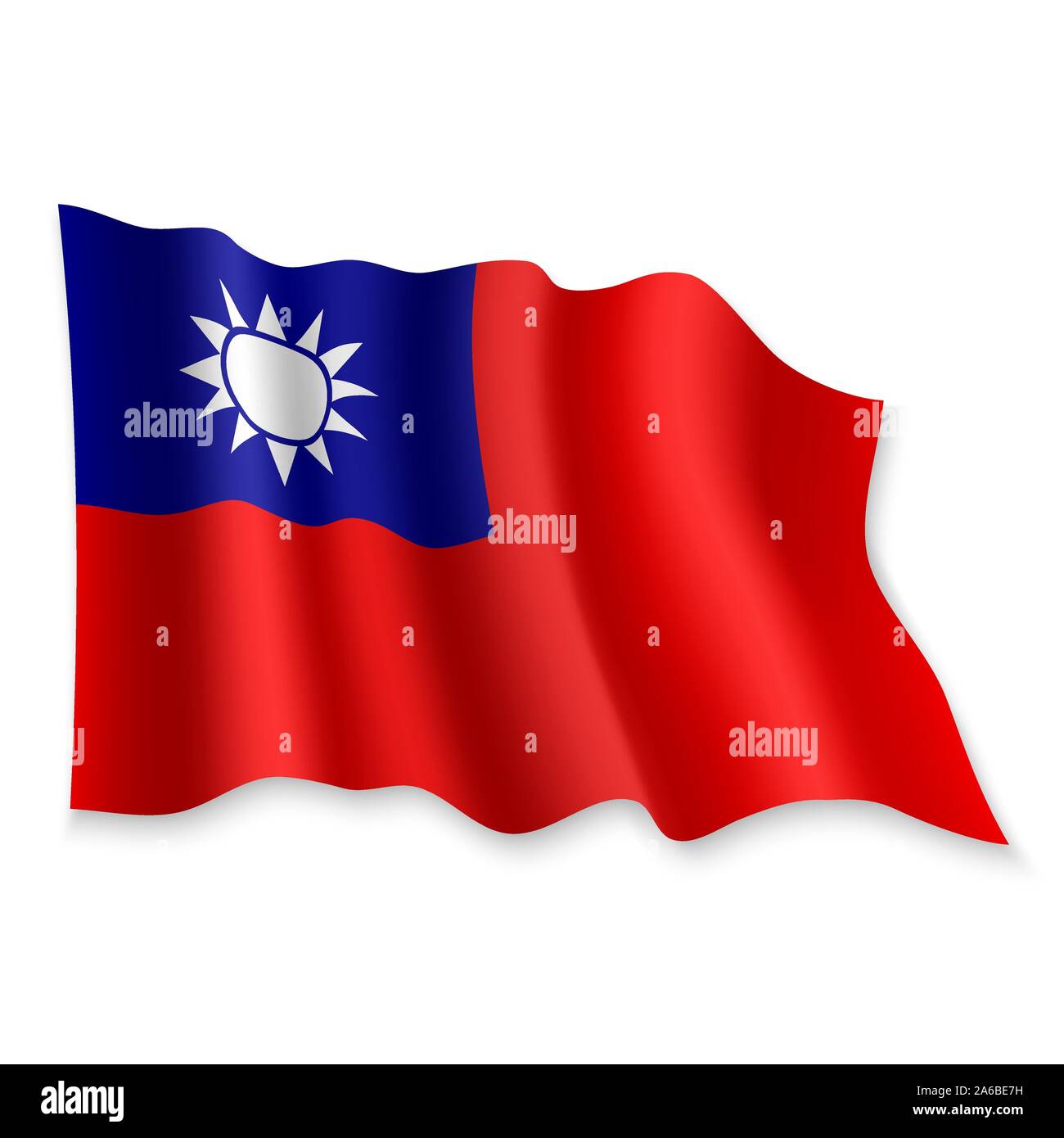 National flag of taiwan waving hi-res stock photography and images - Alamy