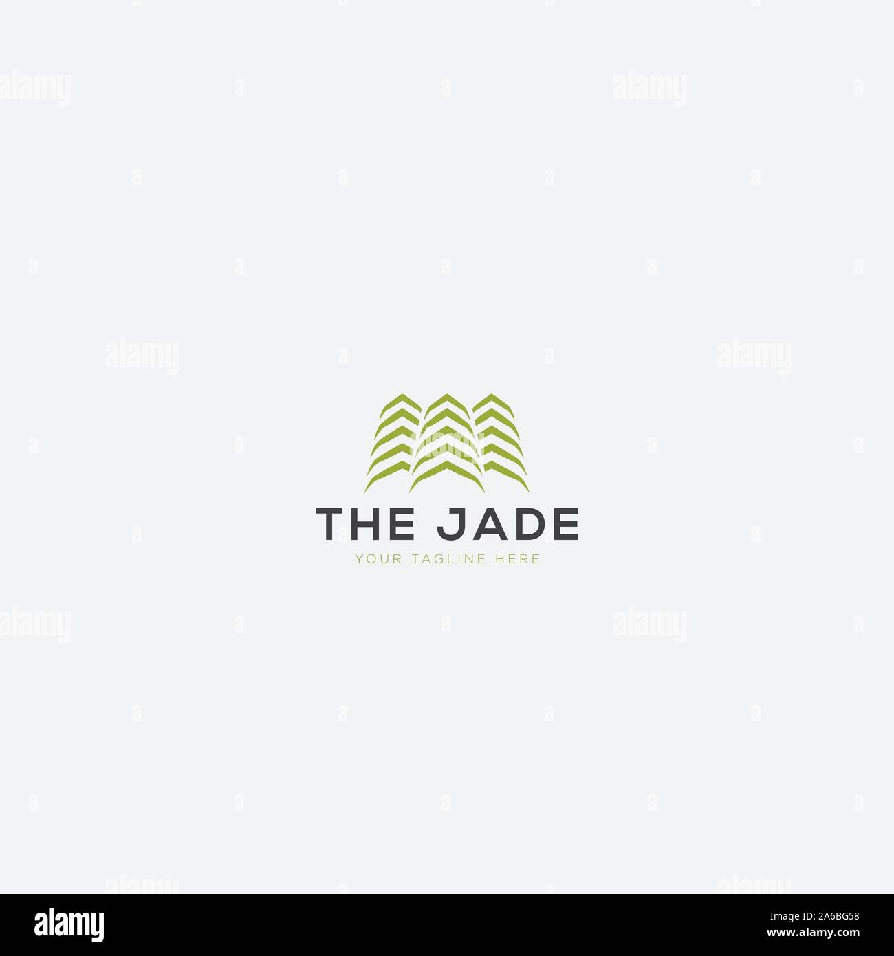 the jade apartment logo design with 3 trees logo Stock Vector Image ...