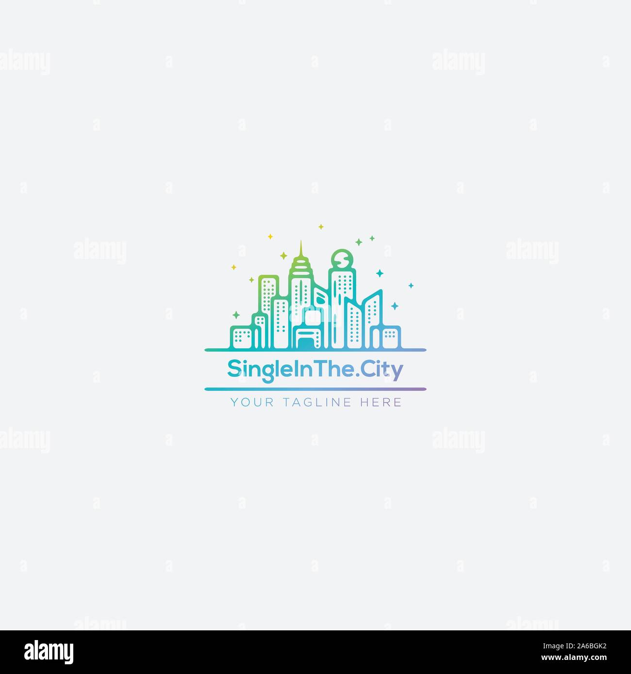City landscape in simple Stock Vector Images - Alamy