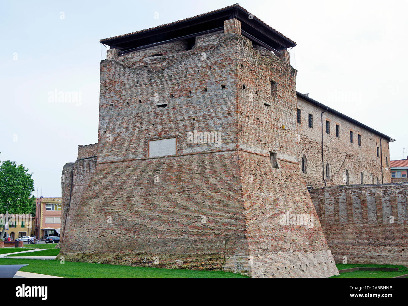 The stupendous heavily-fortified Castel Sigismondo built 1437- 52, its ...