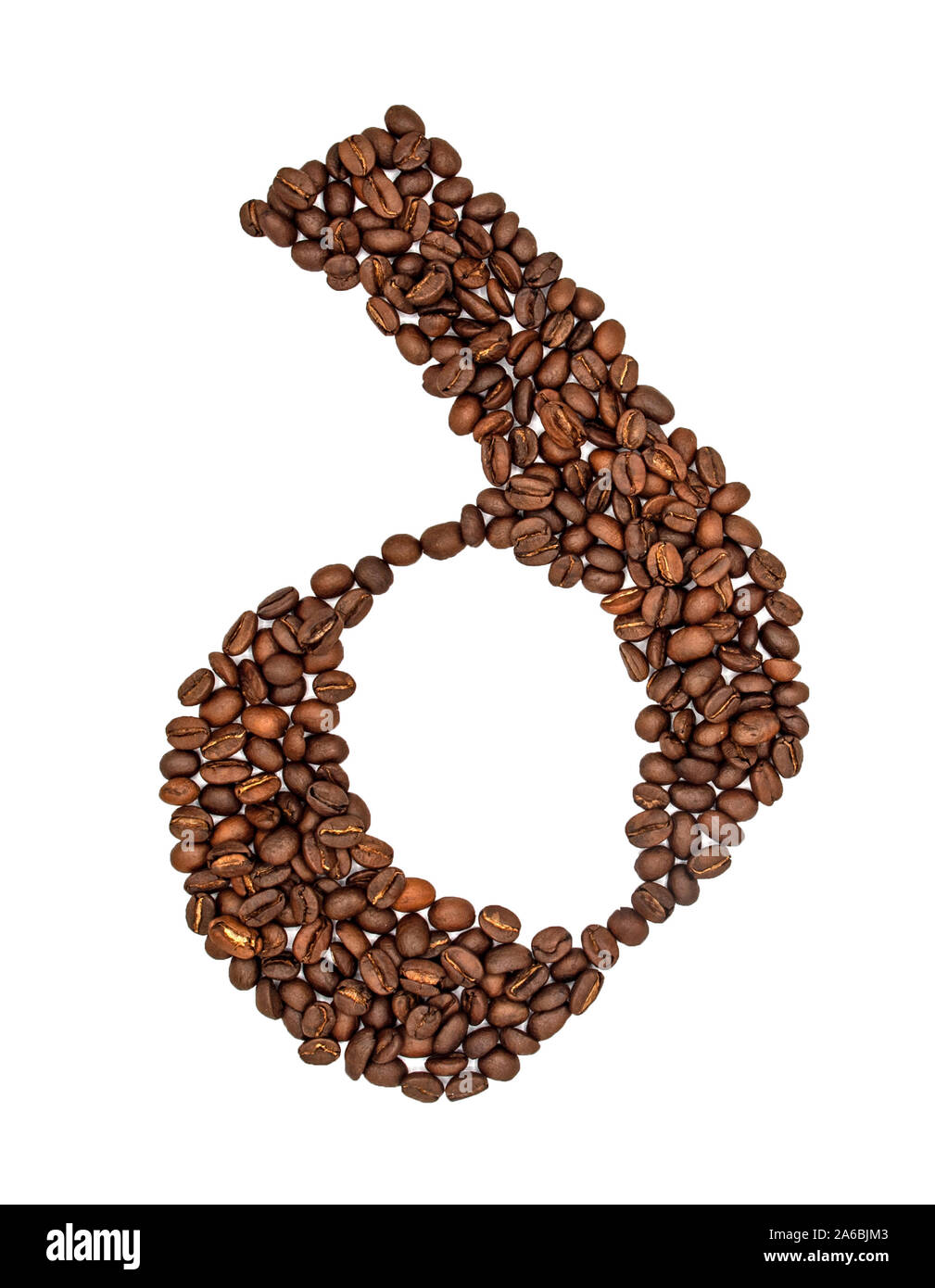 Coffee seeds font, English alphabet of Coffee seeds isolated on white ...