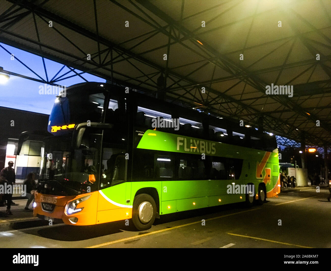 Flixbus at Bus terminal, Milan, Italy Stock Photo - Alamy