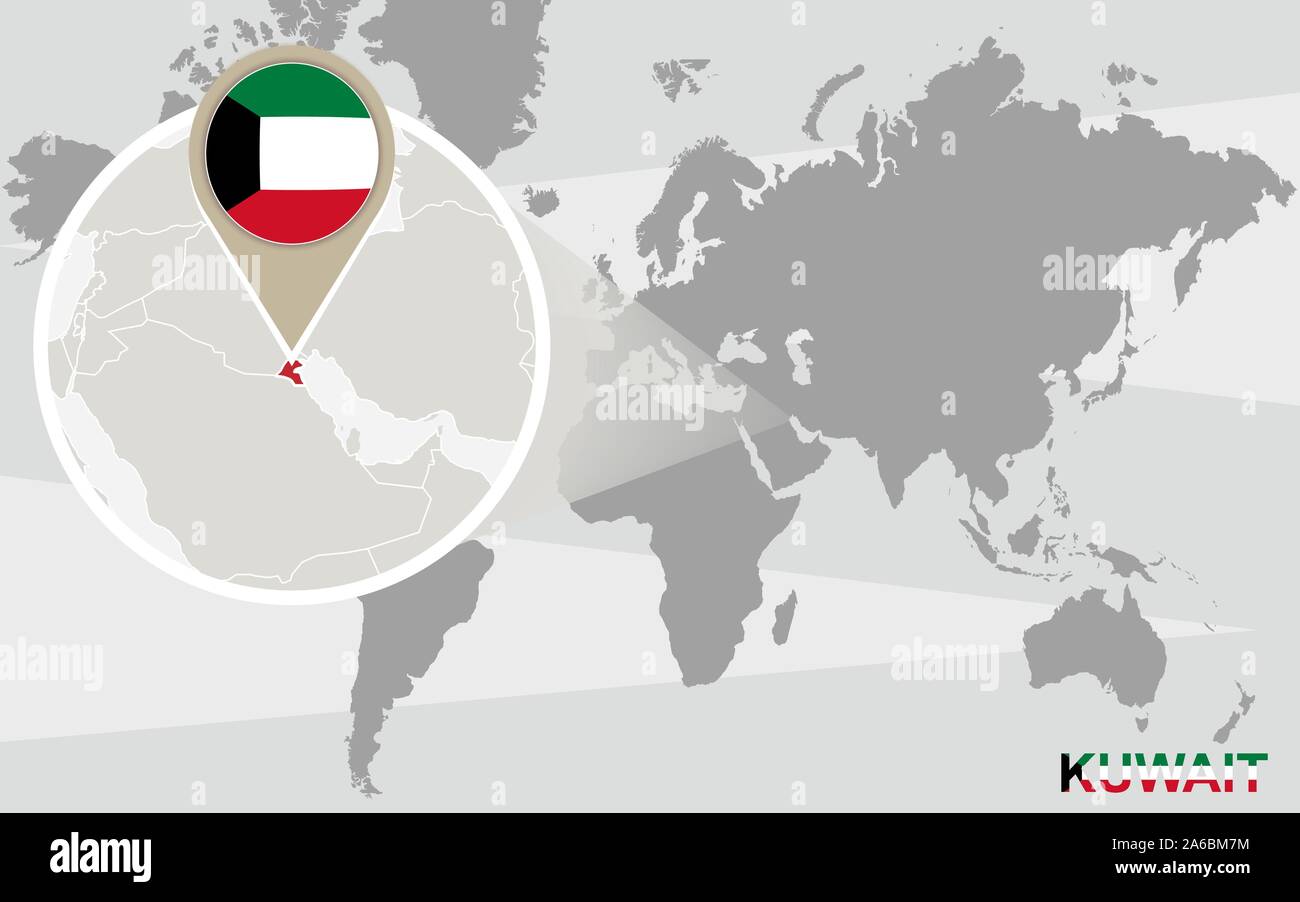 kuwait world map