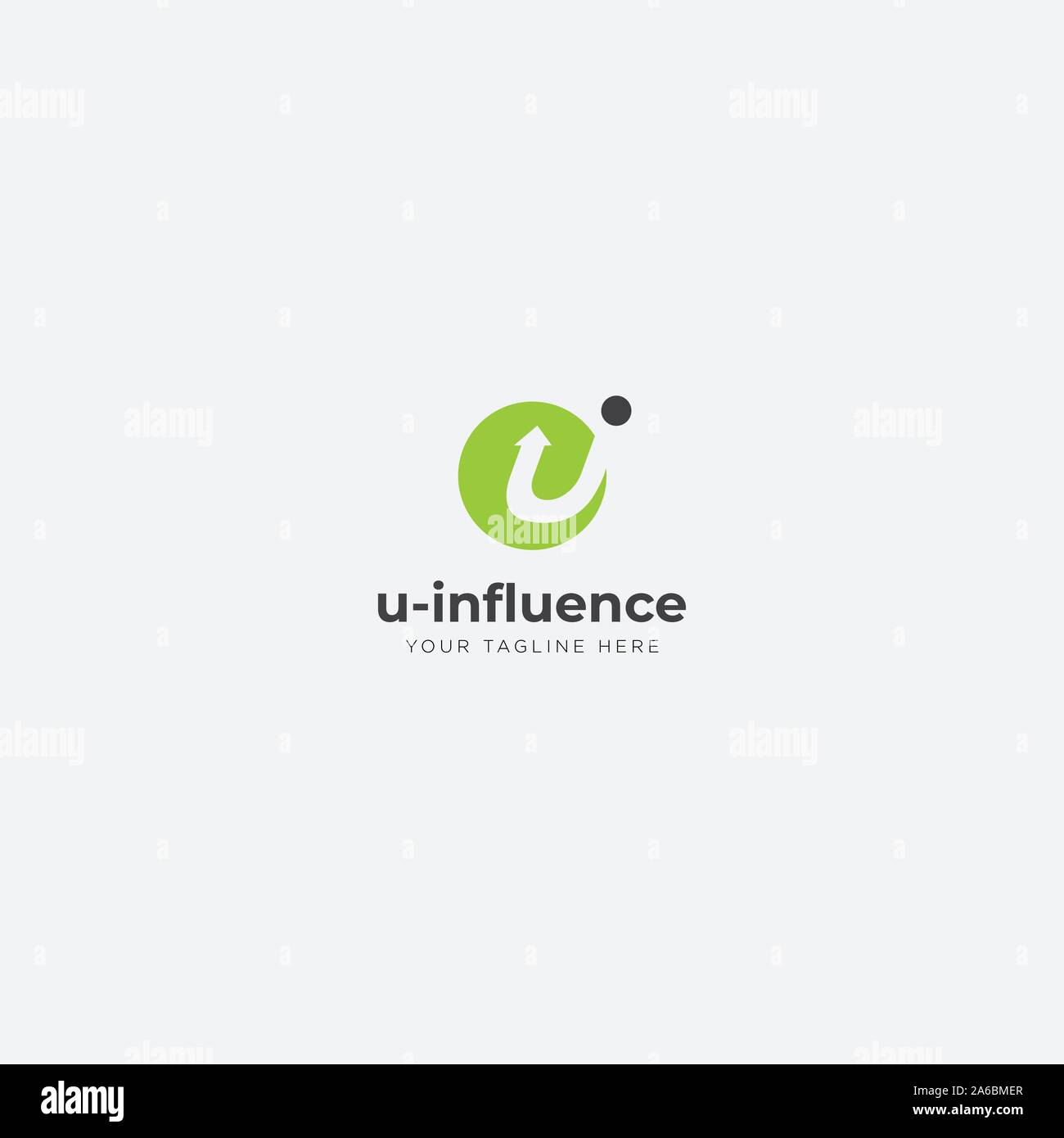 u influence logo design with letter u and i Stock Vector Image & Art ...
