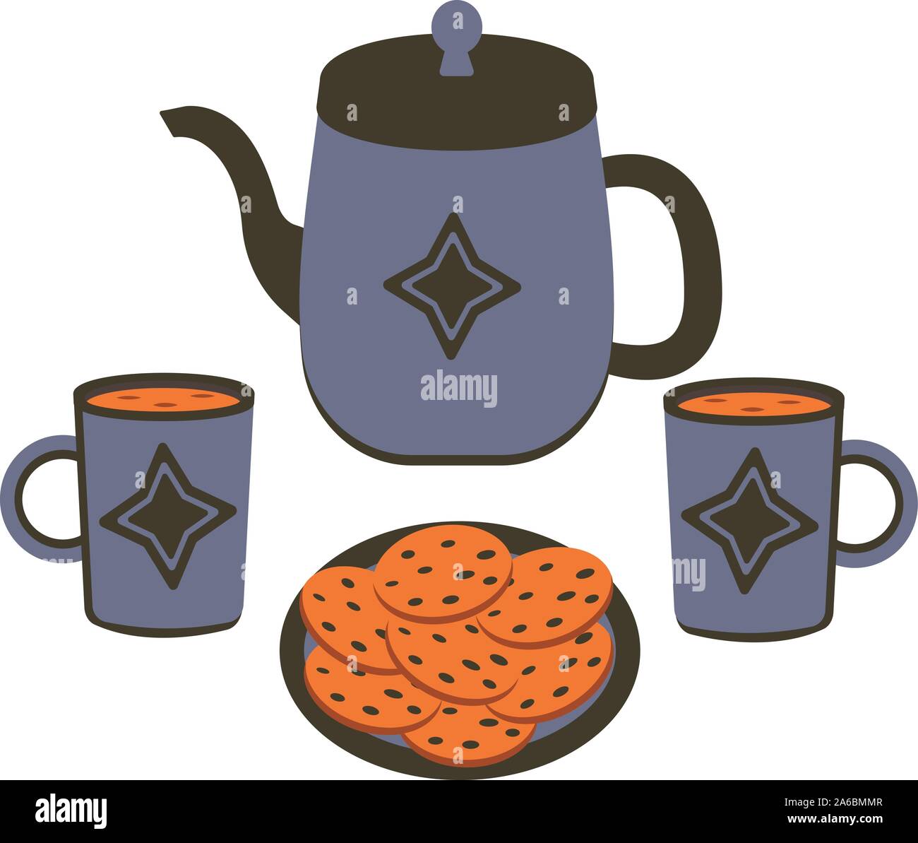 Cartoon cookies plate Cut Out Stock Images & Pictures - Alamy