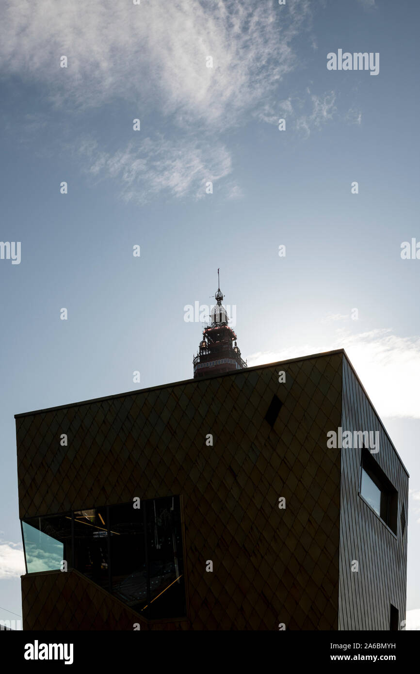 The Wedding Chapel and sea wall Blackpool, Lancashire, UK Stock Photo ...