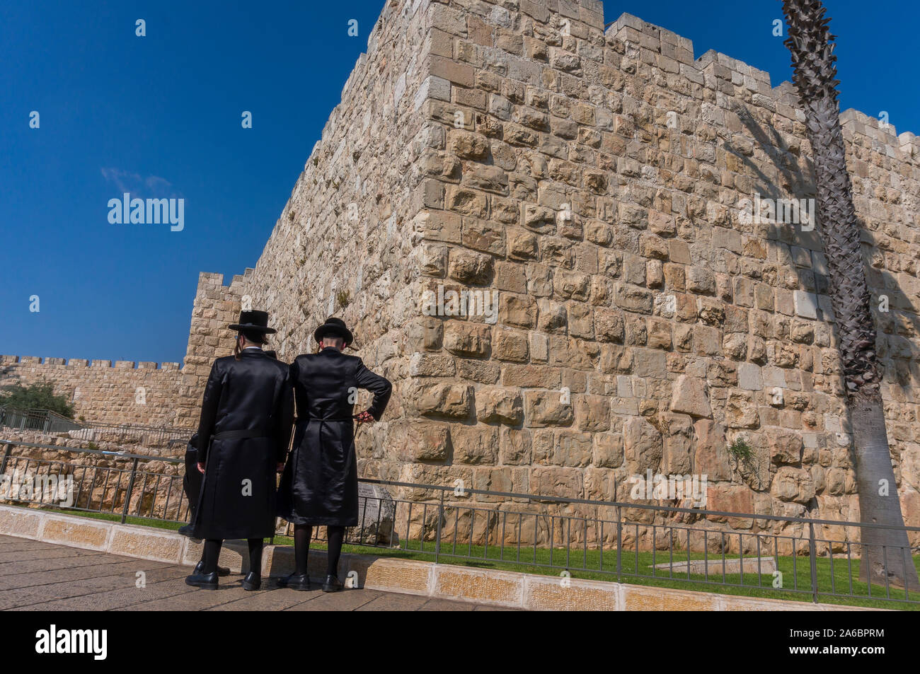 Living in Jerusalem. Everyday life in sacred city of Jerusalem. Mother ...