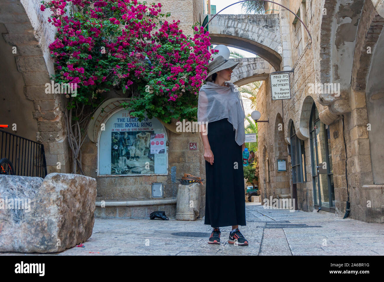 Living in Jerusalem. Everyday life in sacred city of Jerusalem. Mother ...