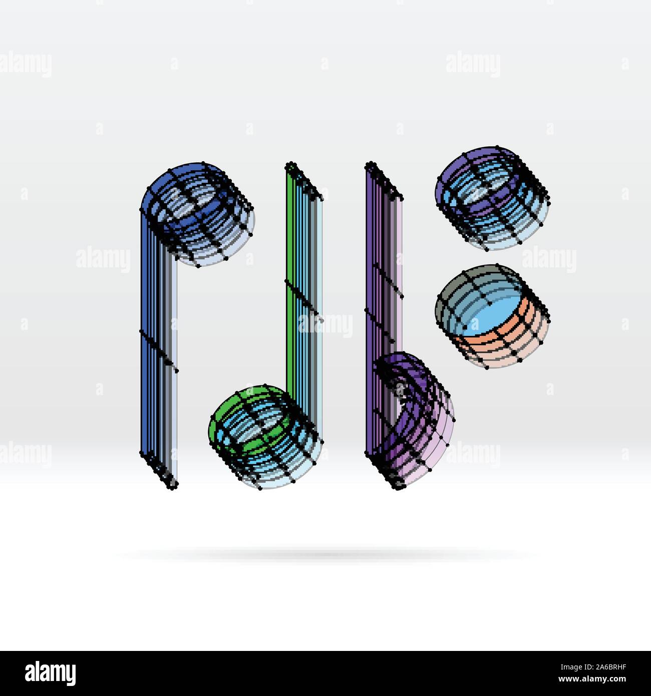 Transparent music note with dotted scheme Stock Vector Image & Art - Alamy