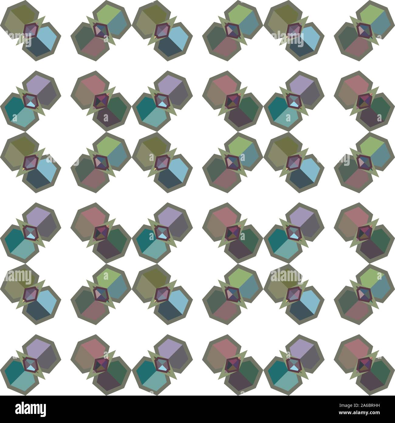 Seamless Vector Pattern Background Texture In Geometric Ornamental Style Stock Vector Image