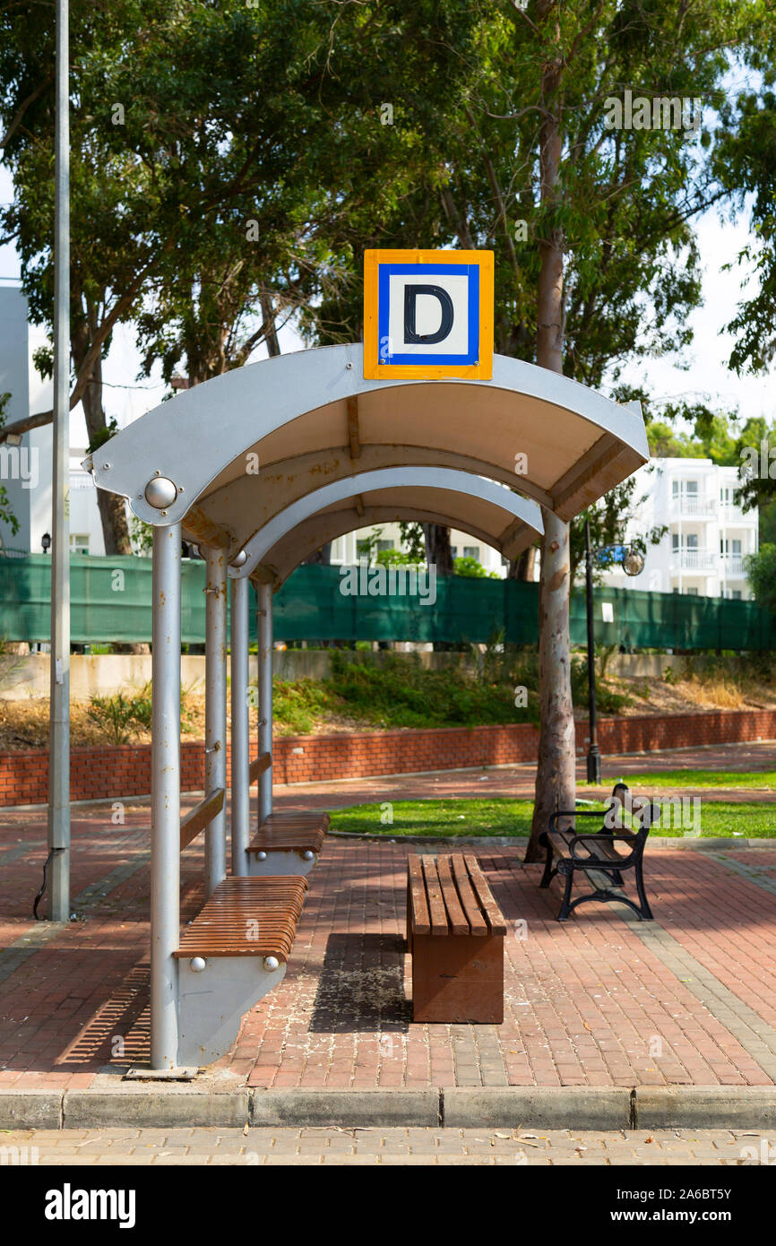 Without people - Stop for city buses. Turkey Stock Photo - Alamy