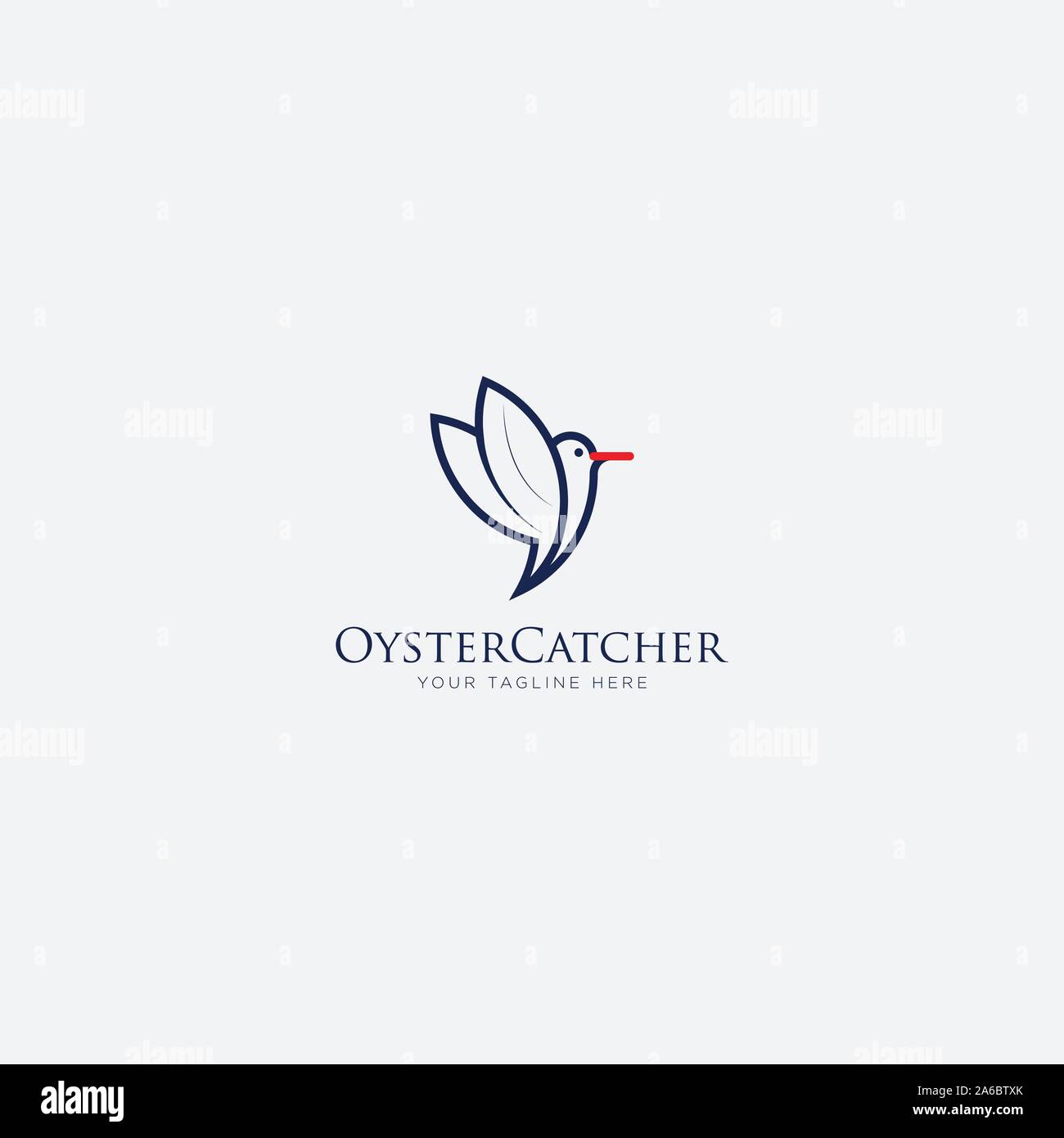 flying bird line art, oyster catchers bird logo Stock Vector Image ...